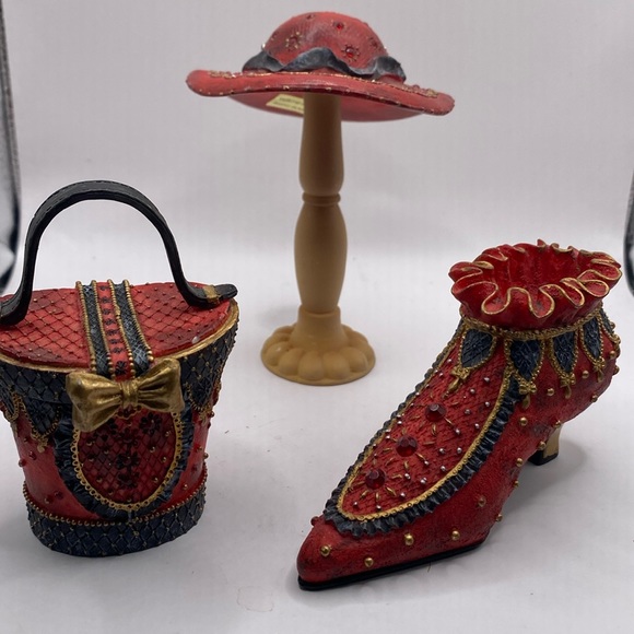 unbranded | Accents | Miniature Shoe Collection Victorian Red Black ...